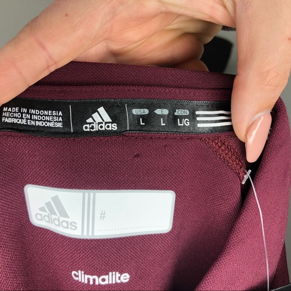 adidas | Tops | Adidas Polo Climate Plum Colored | Poshmark